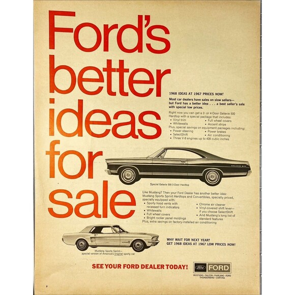 Ford Motors | Art | Ford Galaxie 50 Mustang Sports Sprint Better Ideas ...